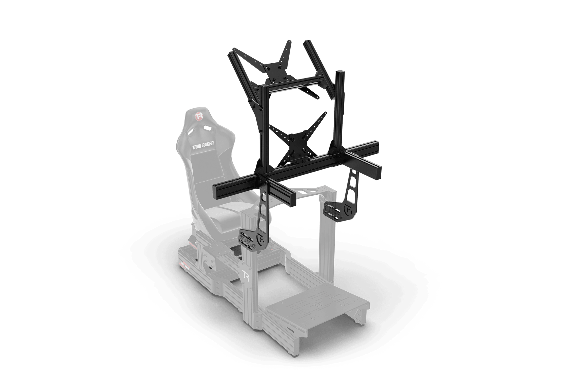 Cockpit-Mounted Dual Monitor Stand - Supports up to 80" Display