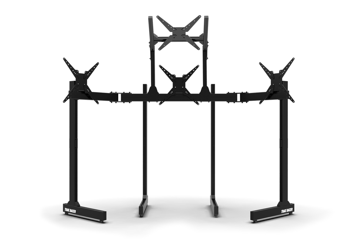 Freestanding Triple (3) Monitor Stand with Extra Leg Supports - Suppor