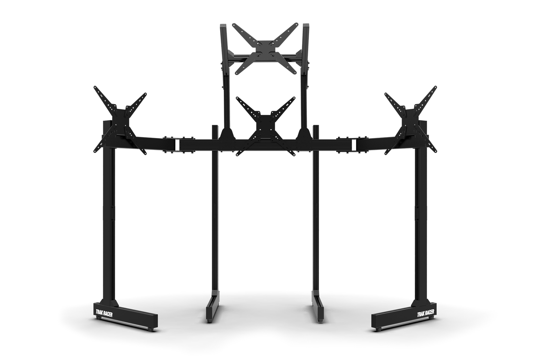 Freestanding Triple (3) Monitor Stand with Extra Leg Supports - Suppor