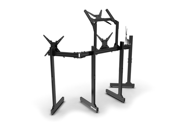 Freestanding Triple (3) Monitor Stand with Extra Leg Supports - Suppor