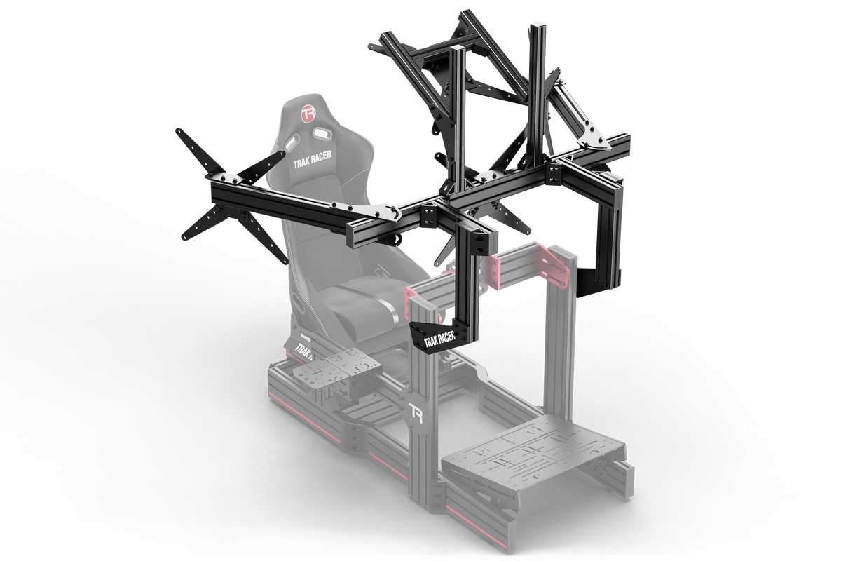 Large Cockpit-Mounted Quad Monitor Stand - 1200mm / 47.25" Wide