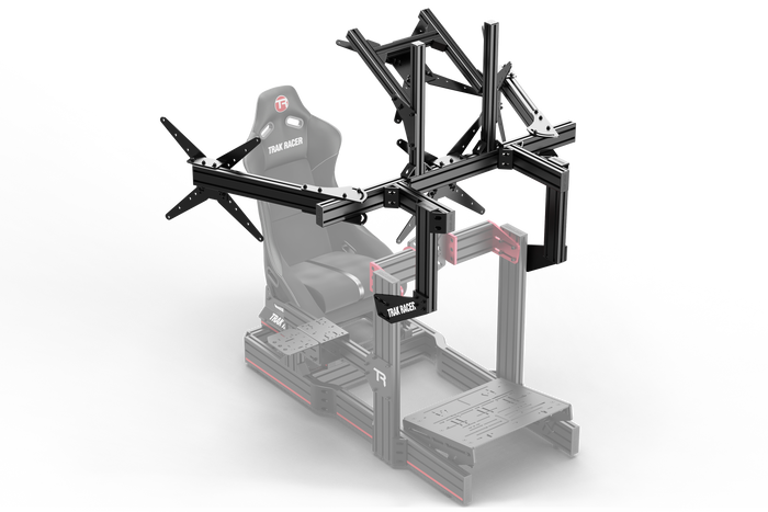 Large Cockpit-Mounted Quad Monitor Stand - 1200mm / 47.25" Wide