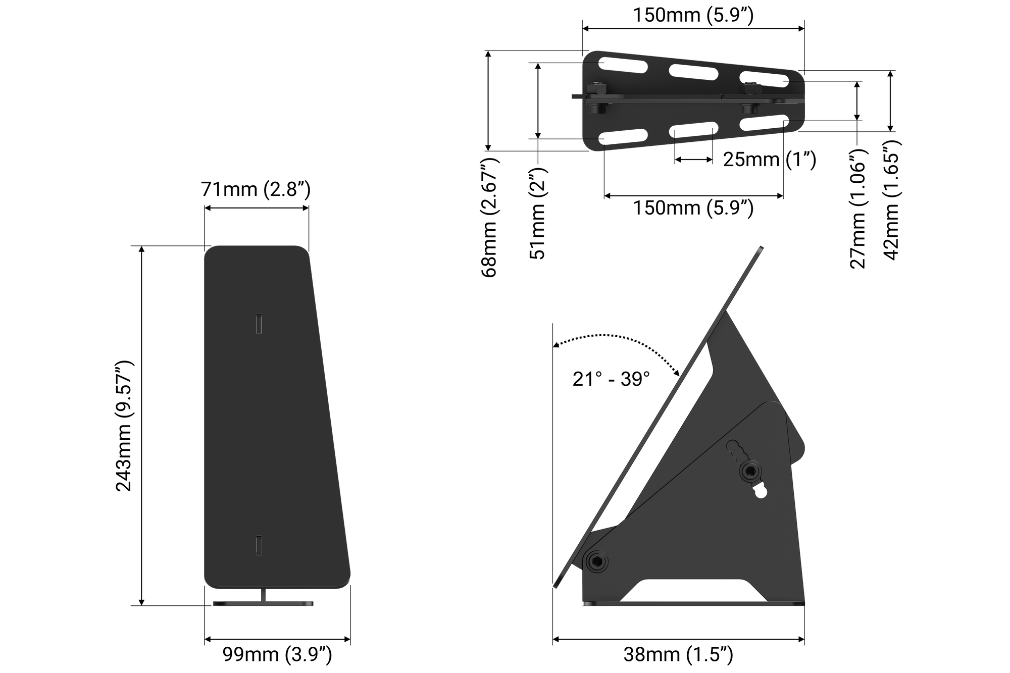 Universal Sim Racing Footrest